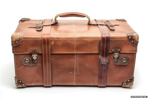 Classic Style Brown Suitcase Premium Ai Generated Image