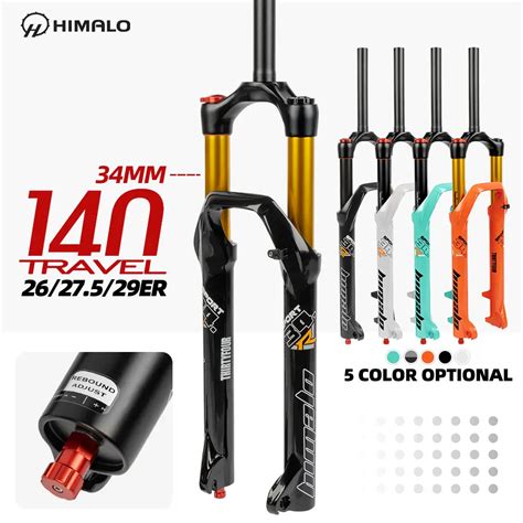 Himalo 26 275 29 인치 에어 서스펜션 포크 리바운드 조정 Mtb 산악 자전거 Qr 100x9mm Xc Am