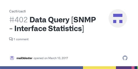 Data Query Snmp Interface Statistics · Issue 402 · Cacticacti · Github