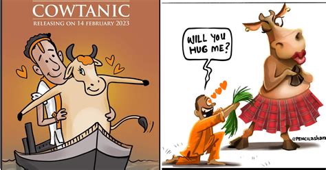 Cow Hug Day Memes ‘मिठी मारायला गेल्यावर गाय काय करणार ‘काऊ हग डेवर