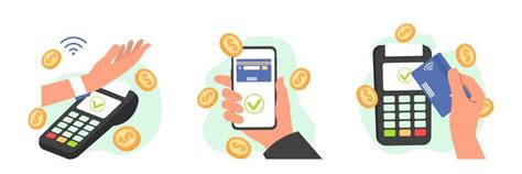 Cashless Payment System Concept Royalty Free Vector Image