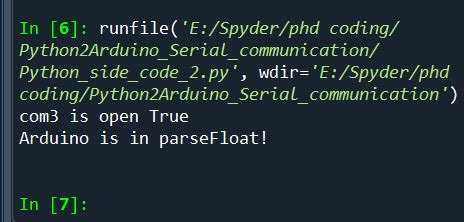 Sending Float Values From Python To Arduino Using Serial Communication Arduino Stack Exchange