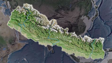 Nepal Physical Map Physical Map Of Nepal Physical Map Nepal Map Porn