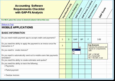 Software Gap Analysis Template Shooters Journal
