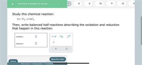 Solved Study This Chemical Reaction Cucl2→cucl2 Then
