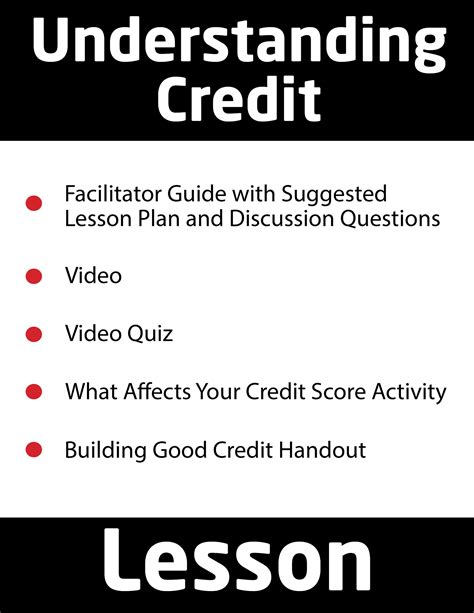 Understanding Credit Trio Printables