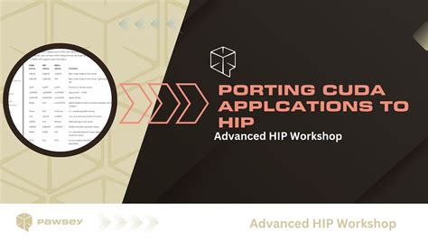 Advanced Hip Workshop Porting Cuda Programs To Hip Introduction
