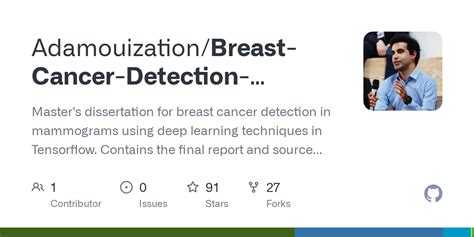 Github Adamouization Breast Cancer Detection Mammogram Deep Learning Masters Dissertation