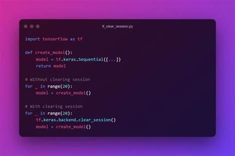 In Tensorflowkeras When You Create Multiple Models In A Loop You Will Need 𝐭𝐟𝐤𝐞𝐫𝐚𝐬𝐛𝐚𝐜𝐤𝐞𝐧𝐝
