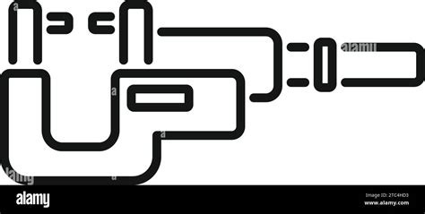 Digital Micrometer Machining Icon Outline Vector Scale Precise Work