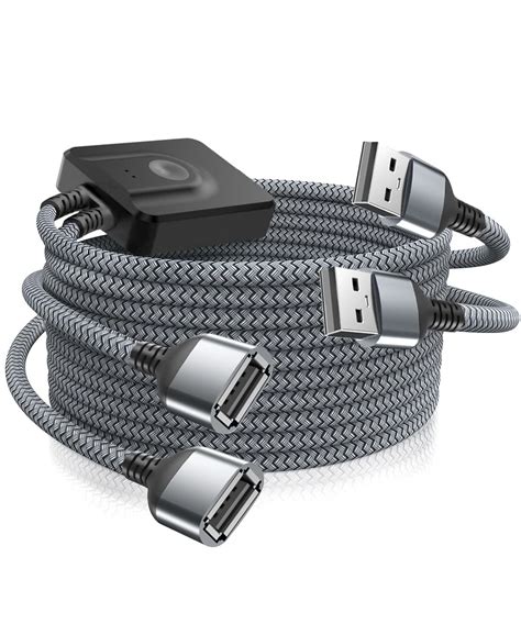 RUXELY USB Switch Selector Cable 2 Computers Share Male To 2 Female USB 2 In 2 Out Splitter KVM