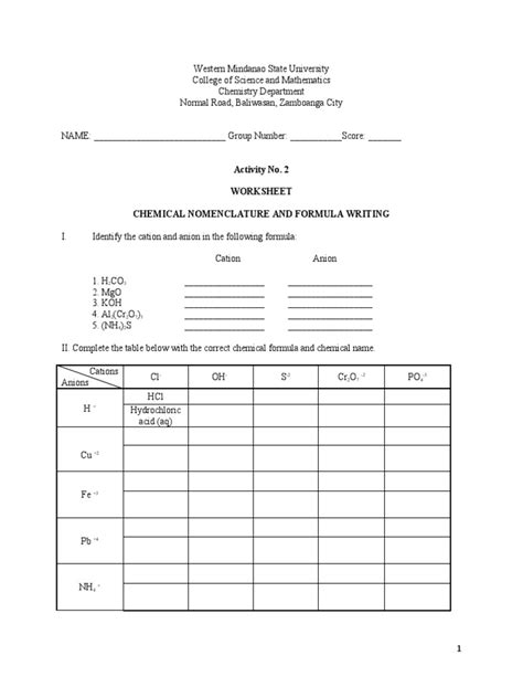 Activity No 2 Chemistry Laboratory Chemistry For Engineers Pdf