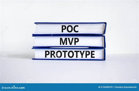 POC MVP Or Prototype Symbol Books With Words POC Proof Of Concept MVP Minimum Viable