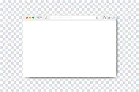 브라우저 창 그림자와 함께 현실적인 빈 브라우저 창입니다 빈 웹 페이지 프리미엄 벡터 Realistic Freepik Browser