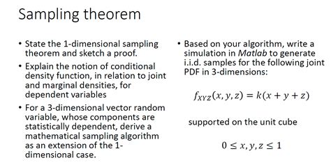 Sampling Theorem Based On Your Algorithm Write A Chegg Com