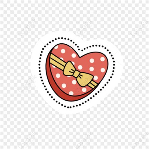발렌타인 일러스트 데이 손으로 그린 사랑 선물 상자 요소심장레드 Png 일러스트 무료 다운로드 Lovepik