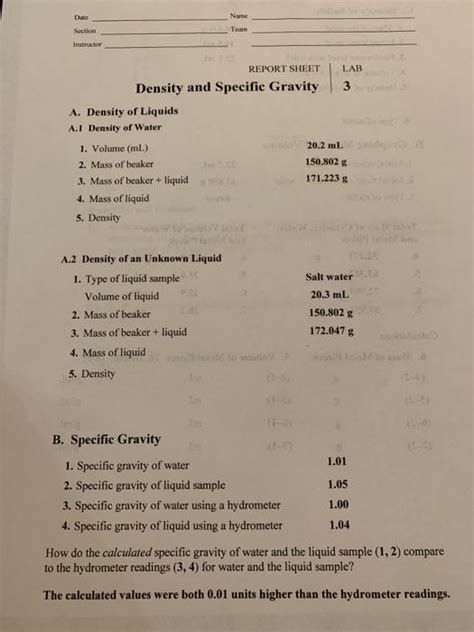 Solved Date Name Team Section Instructor REPORT SHEET LAB Chegg Com