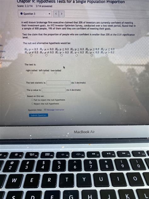 Solved Chapter 9 Hypothesis Tests For A Single Population