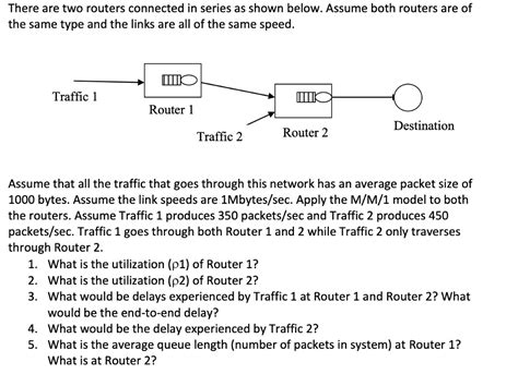 There Are Two Routers Connected In Series As Shown Below Assume Both Routers Are Of The Same