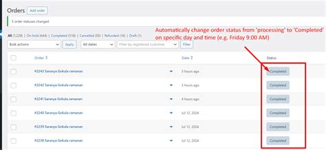 How To Automatically Update Order Status Based On Set Day And Time In Woocommerce Tyche Softwares