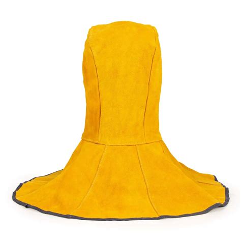 Flame Retardant Leather Welding Hood With Neck And Shoulder Cover Heat