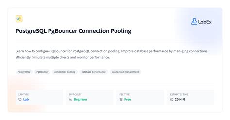 Postgresql Pgbouncer Connection Pooling Labex