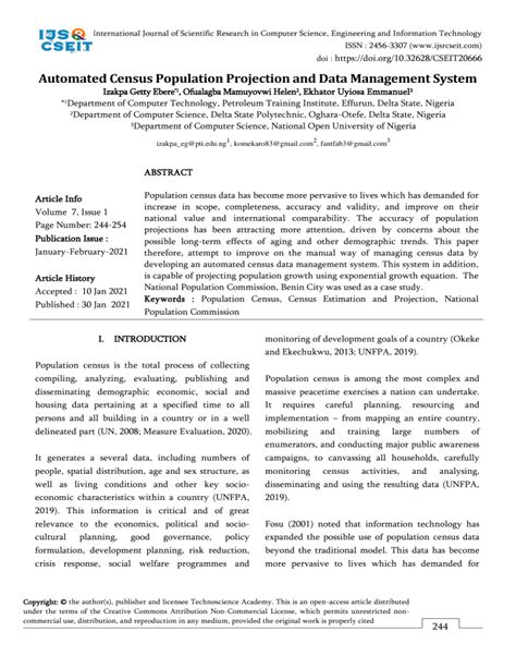Automated Census Population Projection A