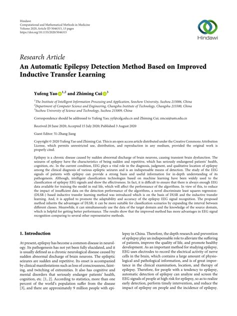 Pdf An Automatic Epilepsy Detection Method Based On Improved