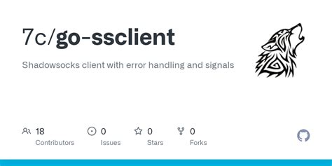 Github 7c Go Ssclient Shadowsocks Client With Error Handling And Signals