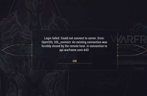 Openssl Sslconnect Issue Unable To Log In Help Rwarframe
