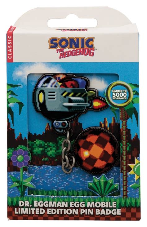 Sonic The Hedgehog Kitűző Dr Eggman Egg Mobile Chained Collectorshu