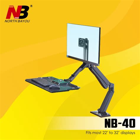 North Bayou NB Ergonomic Height Adjust Computer Sit Stand Workstation Inch Shopee