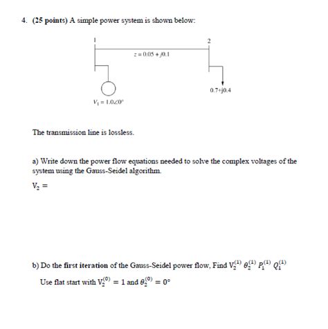 Solved Points A Simple Power System Is Shown Below Chegg