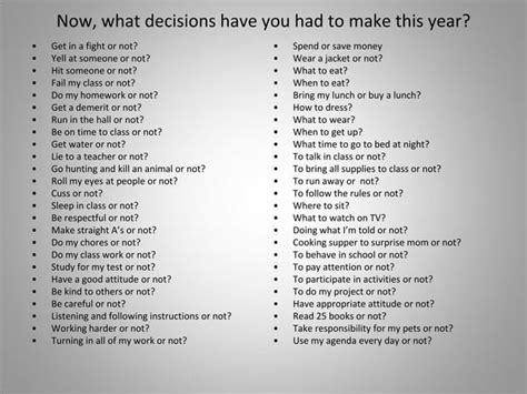 Decision Making Goals Presentation Ppt