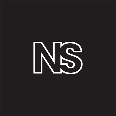 Premium Vector Ns Letter Logo Sn Letter Monogram Ns Initials Letter
