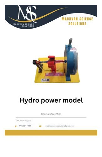 Scince Hydro Power Model At ₹ 860piece In Ambala Id 2853049530791