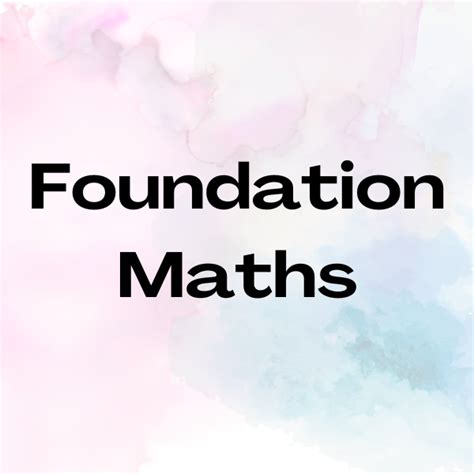 Foundation Maths Artofit