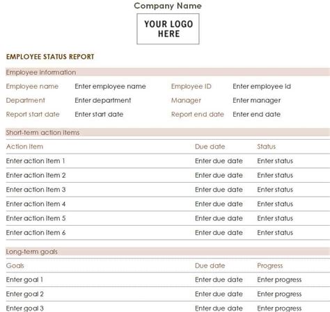 15 Status Report Templates WORD Excel Format