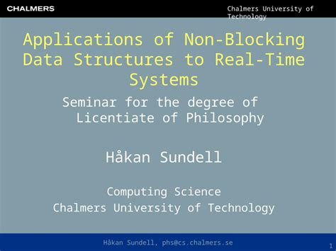Ppt Applications Of Non Blocking Data Structures To Real Time Systems