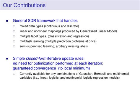 PPT Closed Form Supervised Dimensionality Reduction With Generalized Linear Models PowerPoint