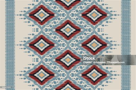 아름 다운 아프리카 Ikat 꽃 페이즐 리 완벽 한 패턴입니다 0명에 대한 스톡 벡터 아트 및 기타 이미지 0명 갈매기표 수장 꽃 식물 Istock