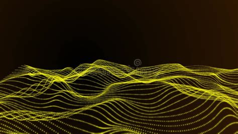 Abstract Digital Particle Wave And Light Abstract Abstract Particle Wave Animation Blue Glowing