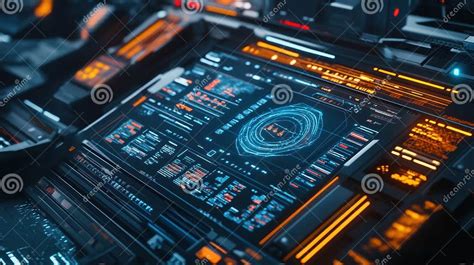 Futuristic Control Panel Showing Data Analysis And Innovative