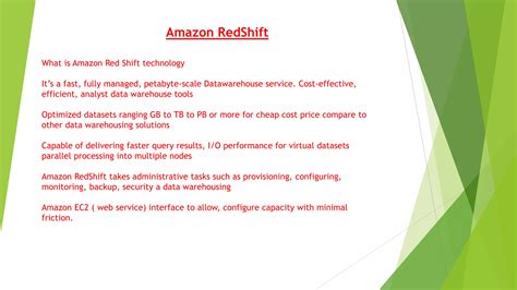 Bigdata Aws Redshift With S3 Ec2 Ppt