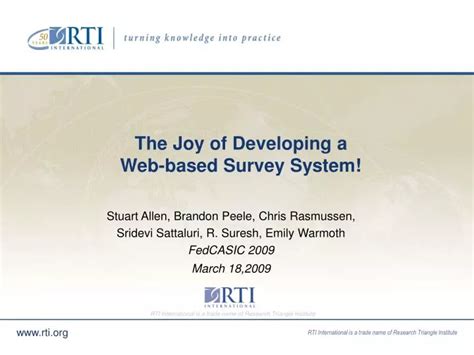 Ppt The Joy Of Developing A Web Based Survey System Powerpoint