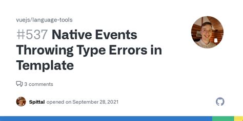 native events throwing type errors in template · issue 537 · vuejs language tools · github