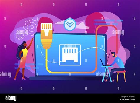 Ethernet Connection Concept Vector Illustration Stock Vector Image Art Alamy