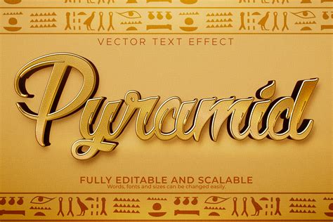 Pyramid Text Effect Editable Egypt And Graphic By Na Creative