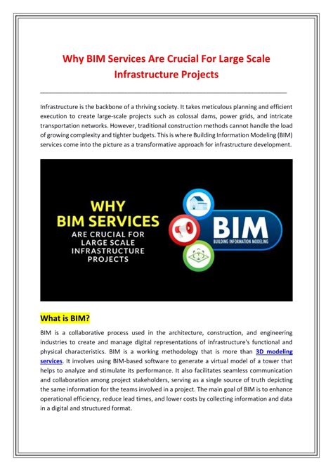 Ppt Why Bim Services Are Crucial For Large Scale Infrastructure Projects Powerpoint