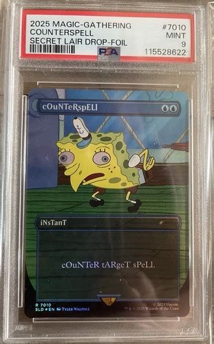 Counterspell R 7010 Rainbow Foil Secret Lair X Spongebob Squarepants Graded Ebay